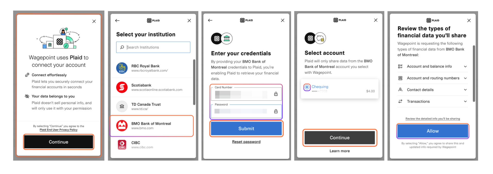 Complete account verification and account validation request ...