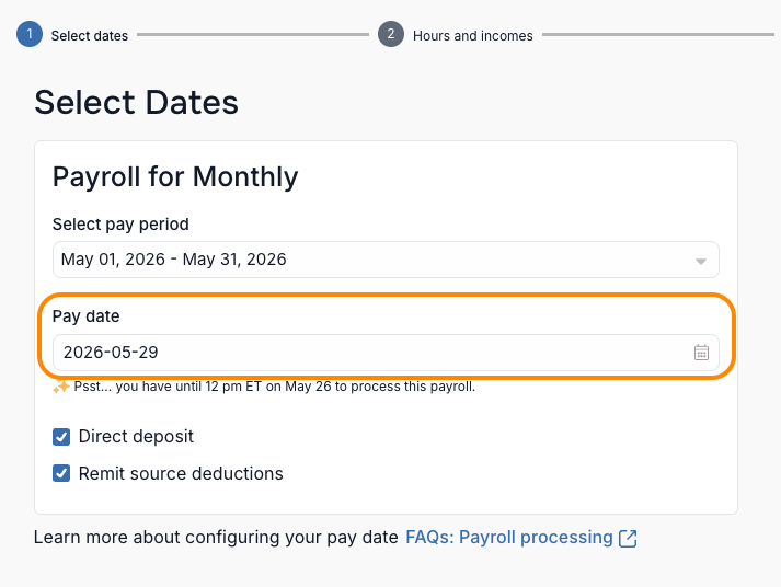 FAQ: Missed processing deadline or unavailable pay date – Wagepoint 2.0 ...