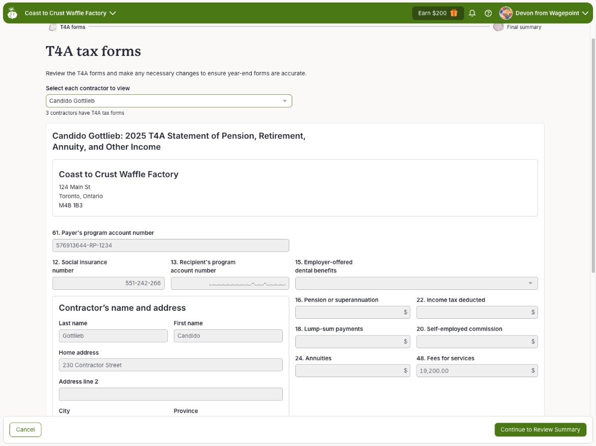 View, reset, and revert year-end forms (T4s and T4As) – Wagepoint 2.0 ...
